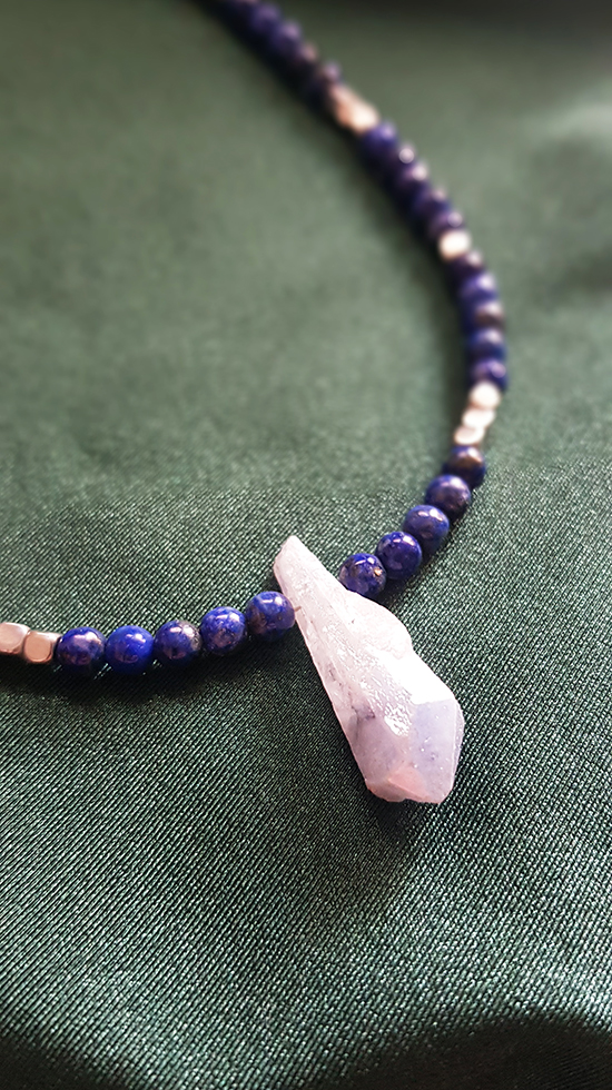 Lapis Lazuli & Raw Quartz – Elka Belka – Hand made Jewlery